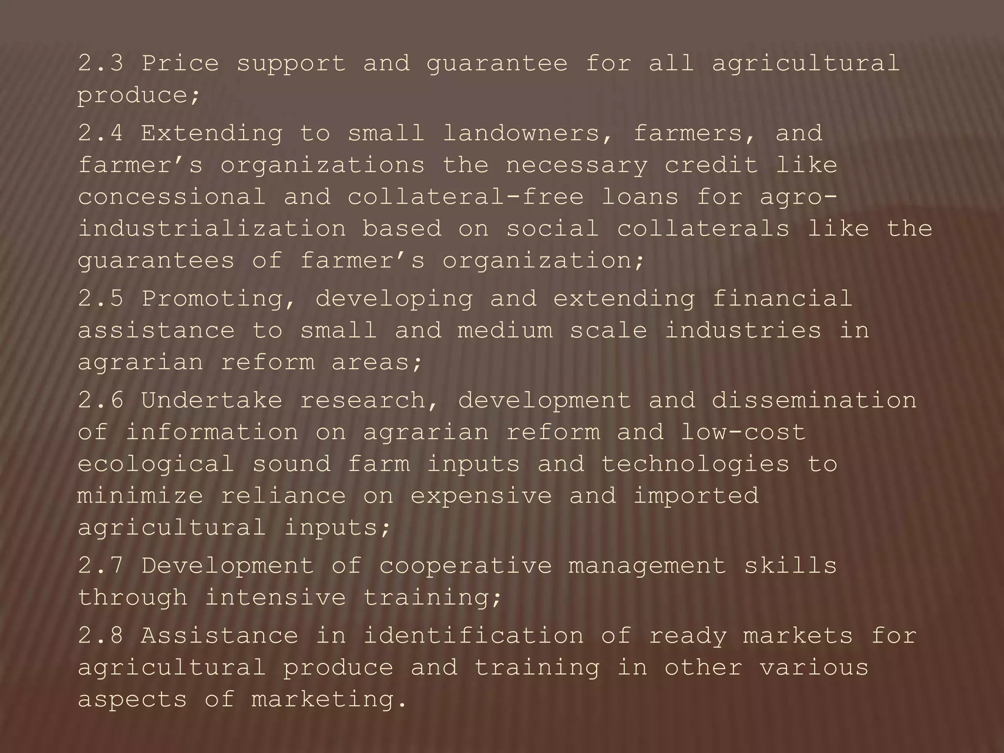 The Agrarian Reform Program of the Philippines | PPTX