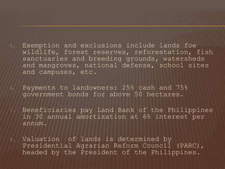The Agrarian Reform Program of the Philippines | PPTX