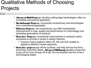 chooing inovation projects | PPT