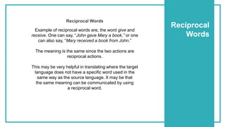 Chapter 7 Some Relationship between Lexical Items | PPTX