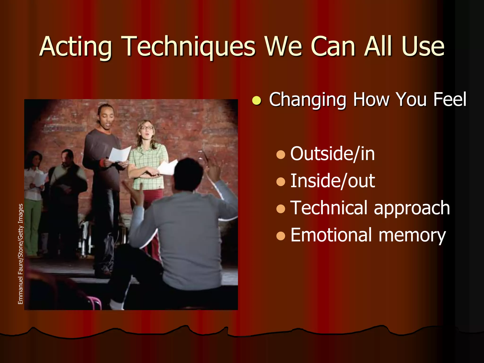 DRAM 1310 Chapter 7: Acting | PPT