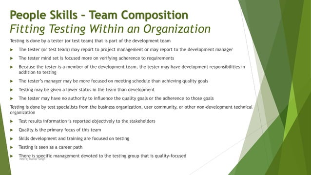 Chapter 7 - People Skills and Team Composition | PPT