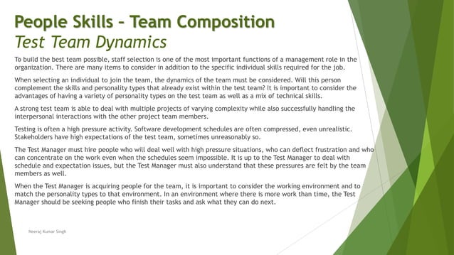 Chapter 7 - People Skills and Team Composition | PPT