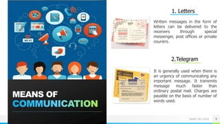 CHAPTER 7 : Communication services- NIOS BUSINESS STUDIES | PPTX