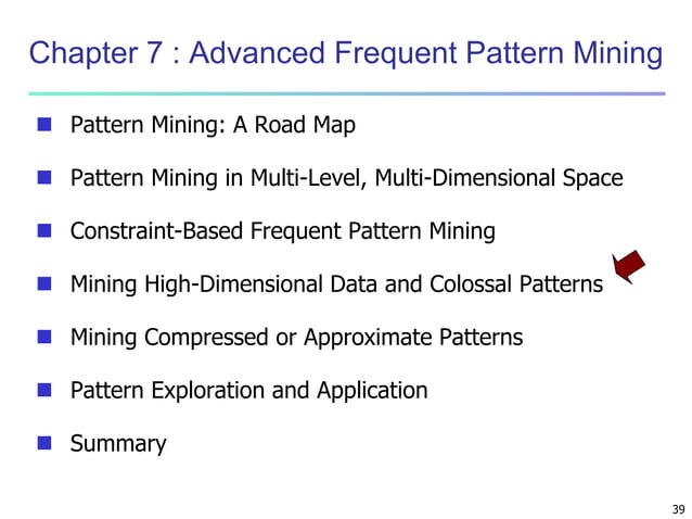 Chapter 7. Advanced Frequent Pattern Mining.ppt | Databases | Computer ...