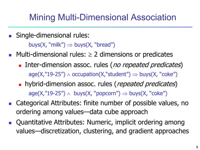 Chapter 7 Advanced Frequent Pattern Mining Ppt Databases Computer