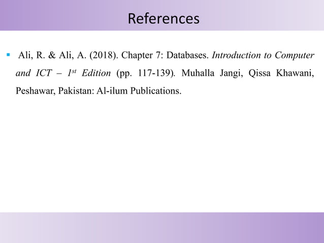 Chapter 7. Databases Chapter In Introduction to Computer. Pptx | PPTX | Databases | Computer ...