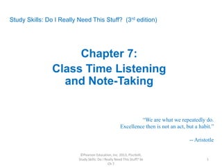 Chapter 7.ppt study and personal skills presentations | PPT