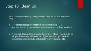 HIERARCHICAL TASK ANALYSIS CHAPTER 7.pptx