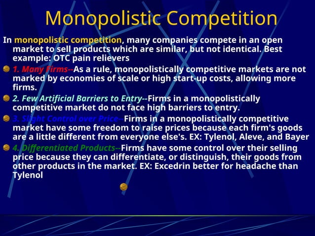 Descripción general de las características de un mercado | PPT