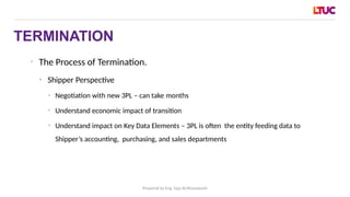 agreement termination in supply chain service agreement | PPT
