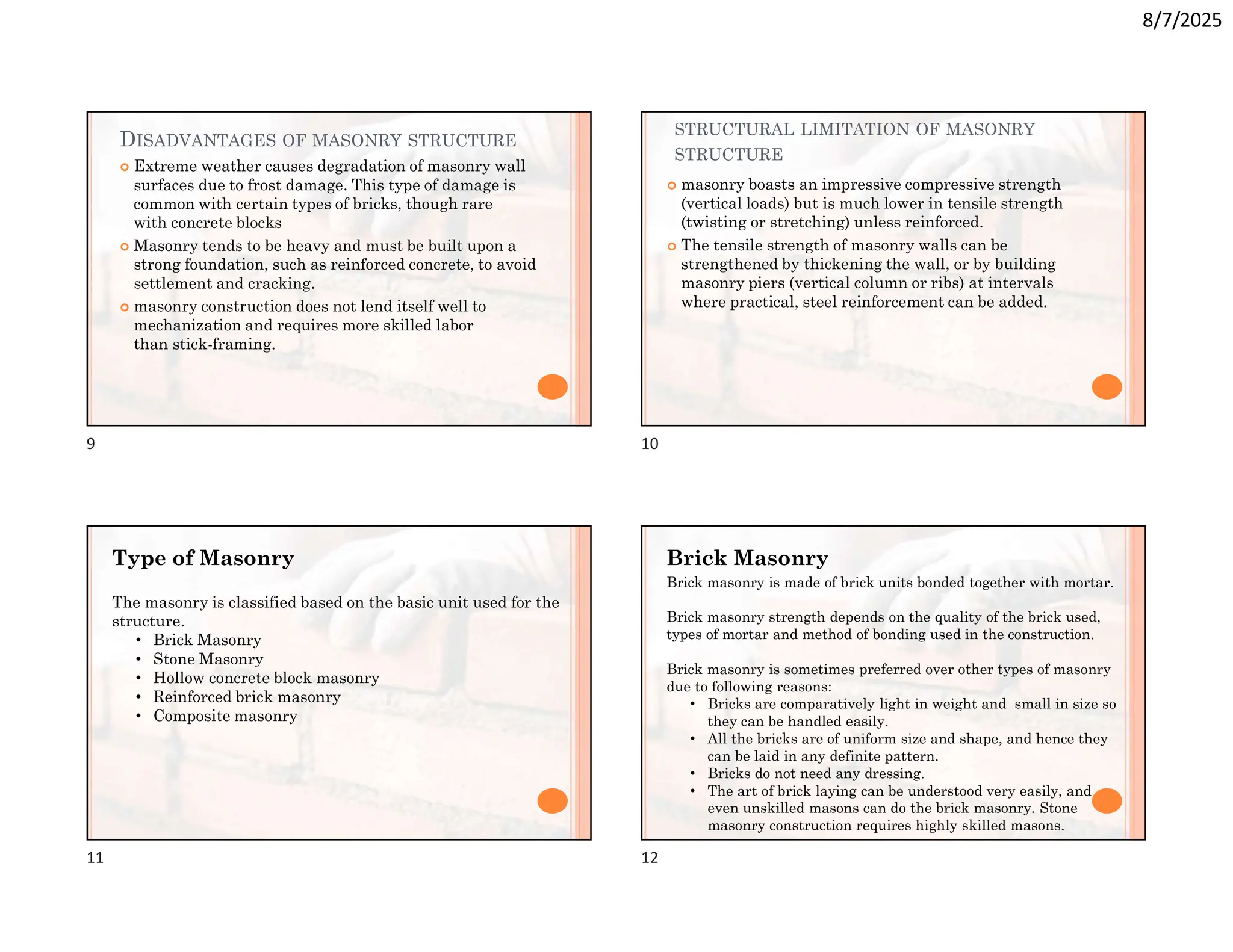 Introduction to masonry structure and design | PDF