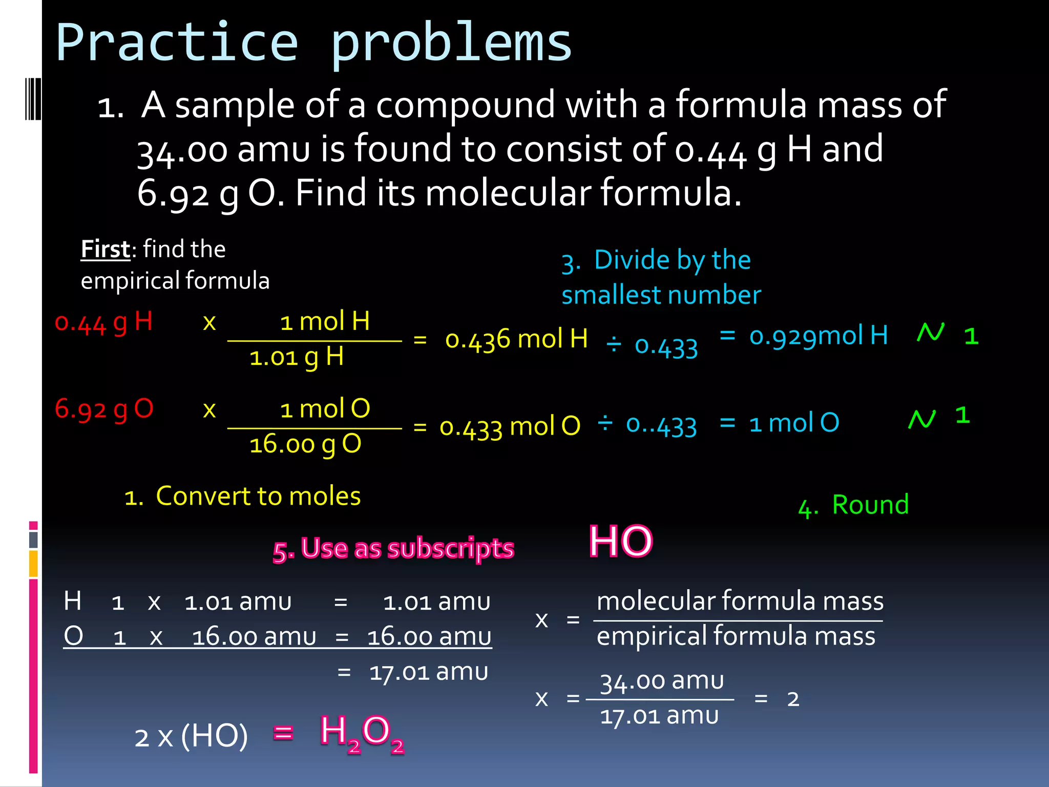 Chapter 7.4 : Determining Chemical Formulas | PPTX