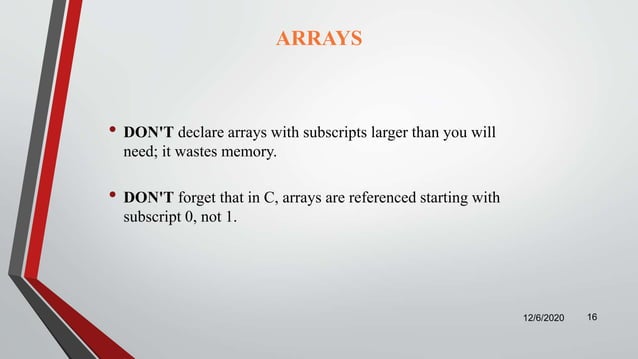 Arrays And Strings Pptx Programming Languages Computing