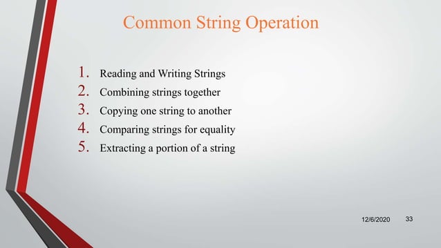 Arrays & Strings | PPTX | Programming Languages | Computing