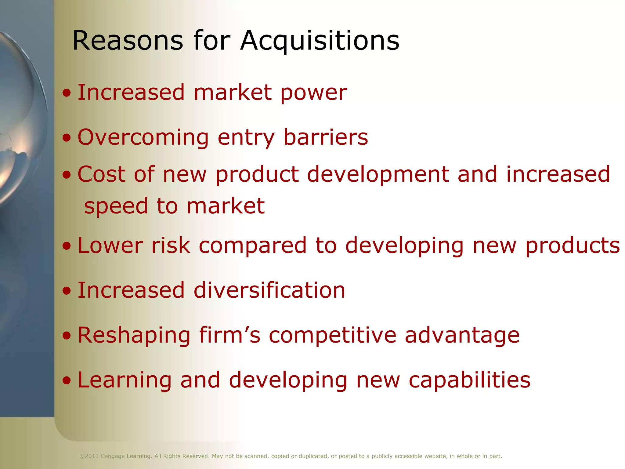 Chapter 7 acquisition and restructuring strategies | PDF