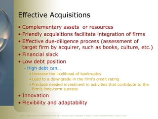Chapter 7 acquisition and restructuring strategies | PDF