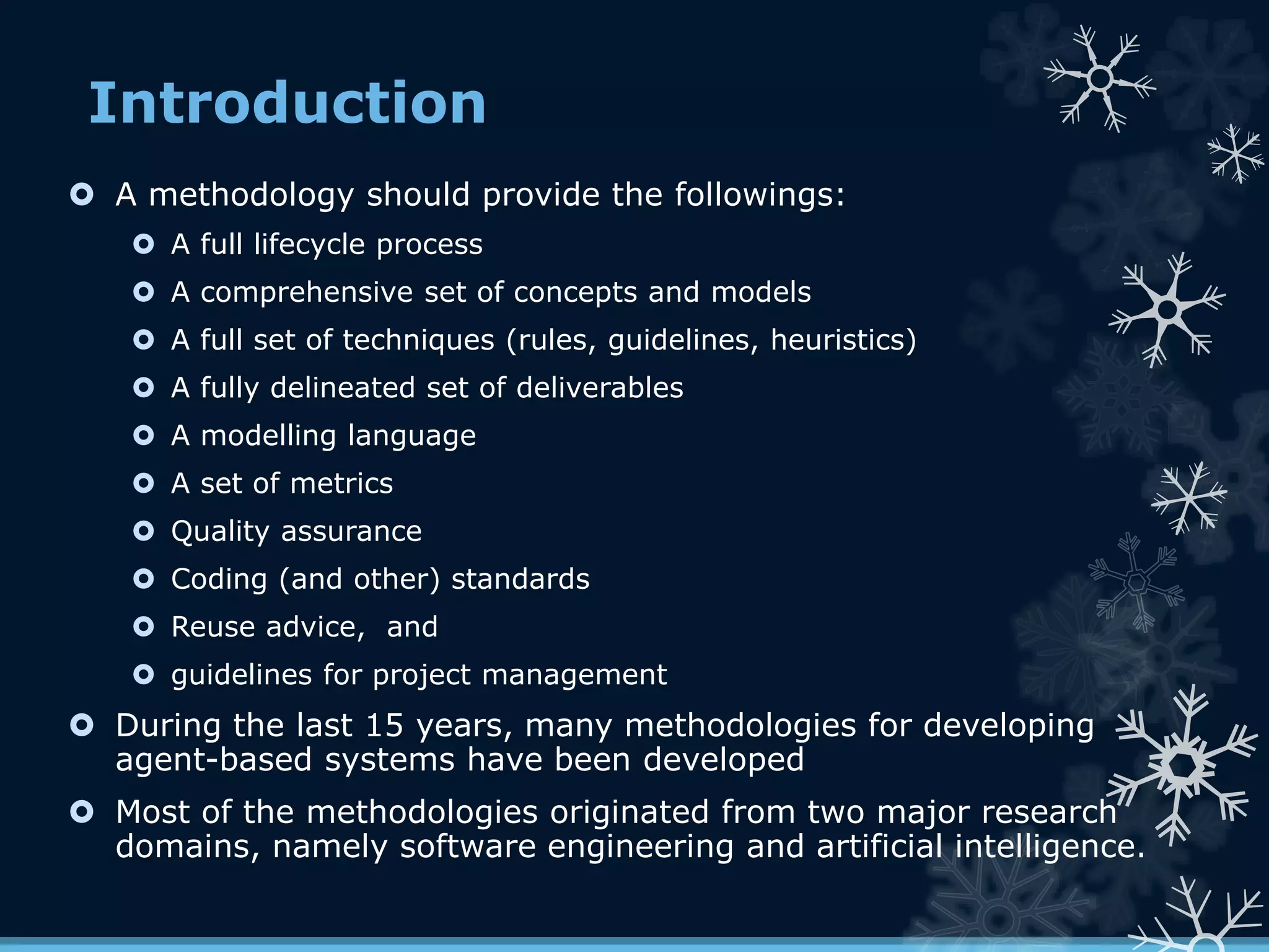 Chapter 7 agent-oriented software engineering ch7-agent methodology-agent methodology | PPTX