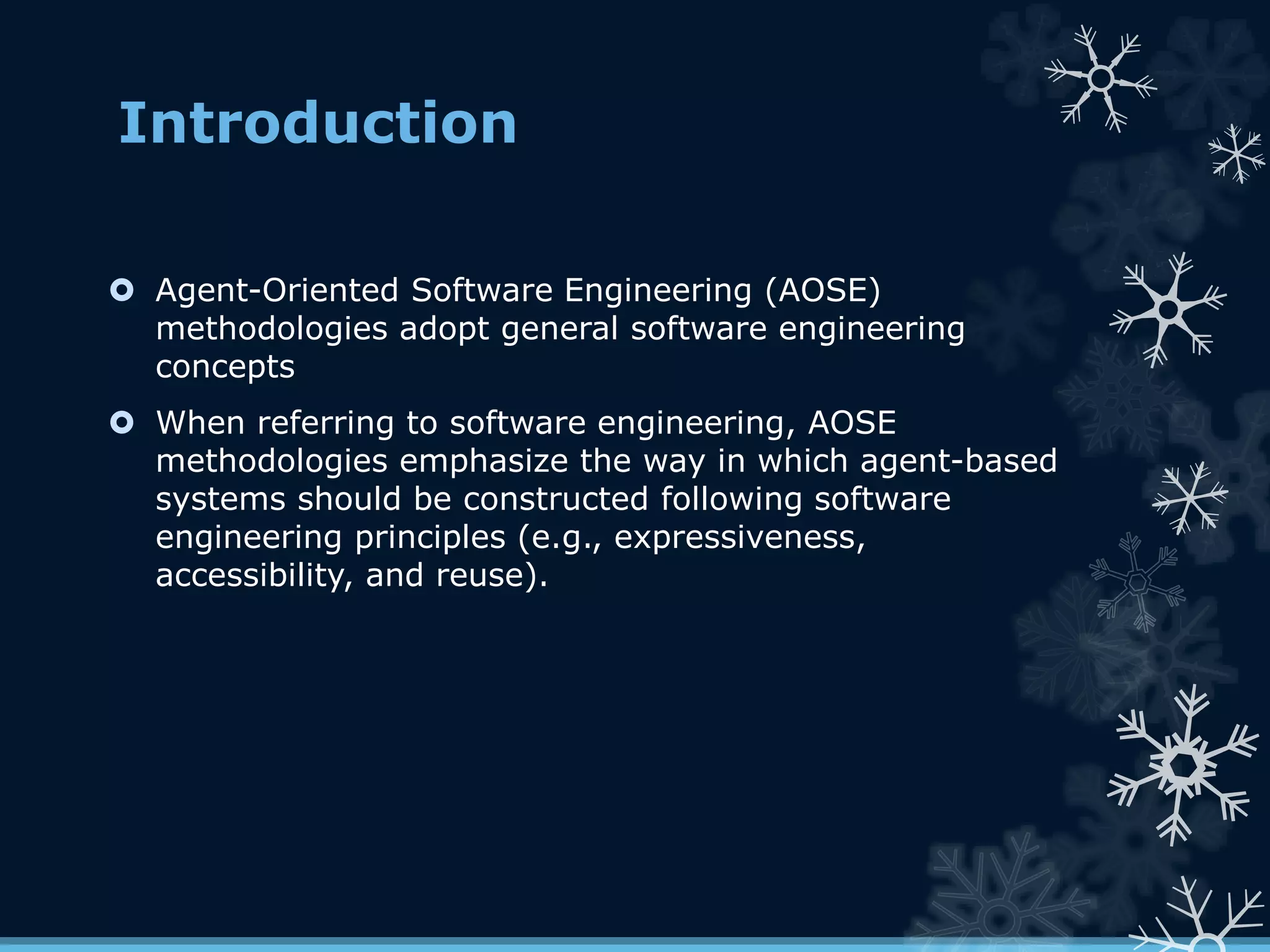 Chapter 7 agent-oriented software engineering ch7-agent methodology-agent methodology | PPTX
