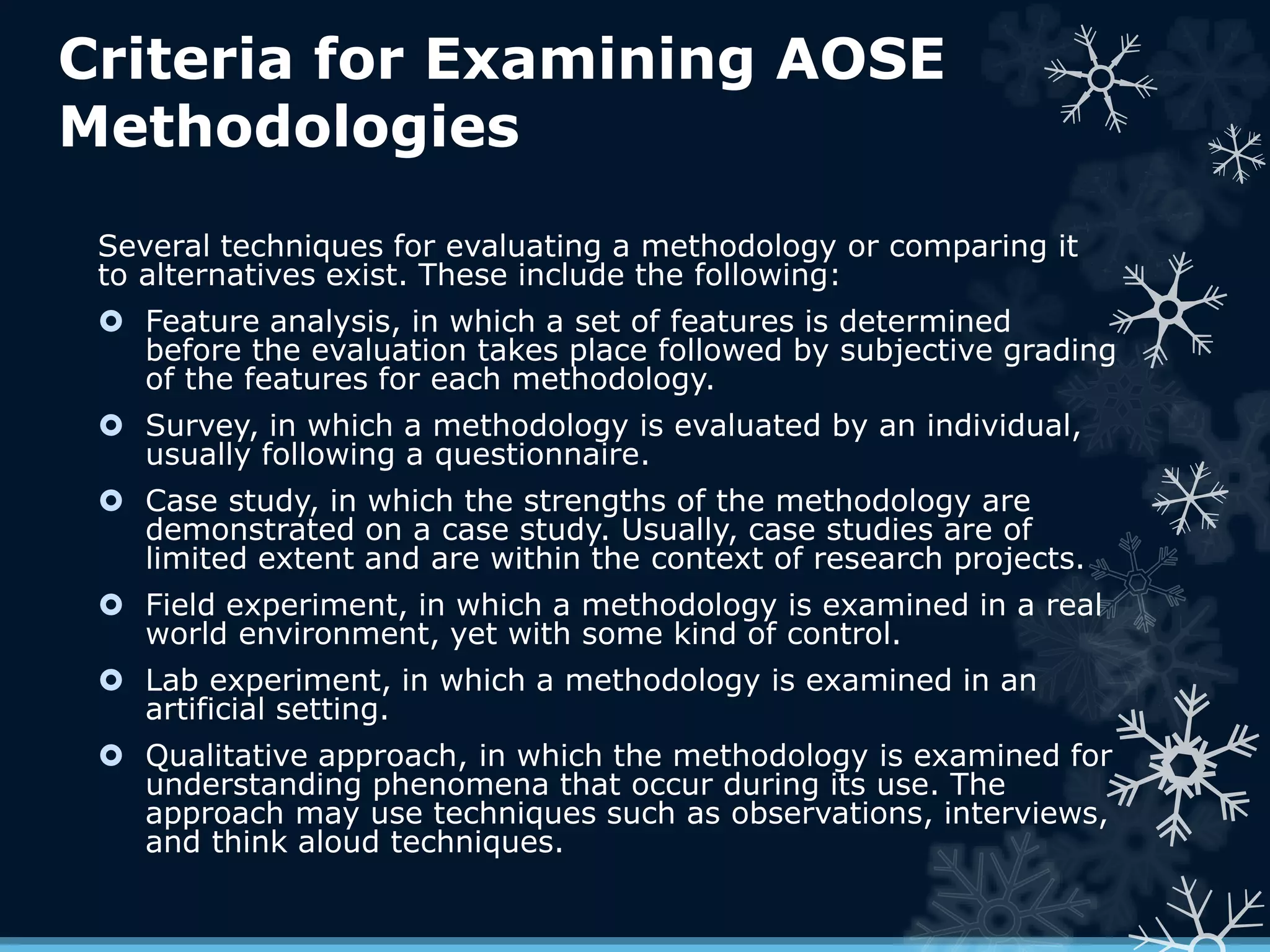 Chapter 7 agent-oriented software engineering ch7-agent methodology-agent methodology | PPTX