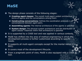 Chapter 7 agent-oriented software engineering ch7-agent methodology-agent methodology | PPTX
