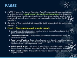 Chapter 7 agent-oriented software engineering ch7-agent methodology-agent methodology | PPTX