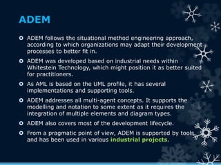 Chapter 7 agent-oriented software engineering ch7-agent methodology-agent methodology | PPTX