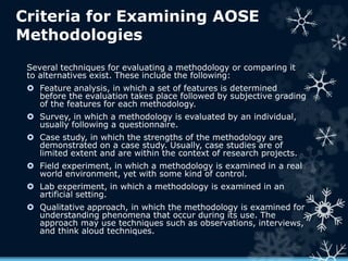 Chapter 7 agent-oriented software engineering ch7-agent methodology-agent methodology | PPTX