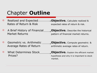 Chapter7 an introduction to risk and return | PPT | Stocks and Bonds ...