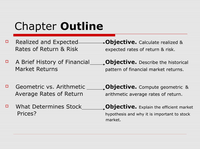 Chapter7 an introduction to risk and return | PPT | Stocks and Bonds ...