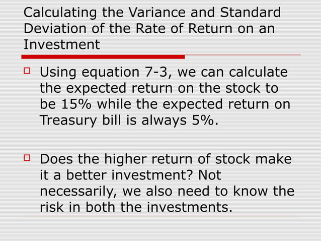 Chapter7 an introduction to risk and return | PPT | Stocks and Bonds ...