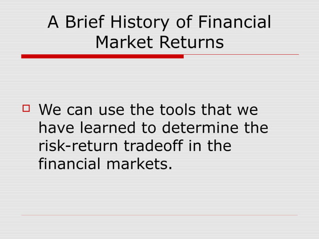 Chapter7 an introduction to risk and return | PPT | Stocks and Bonds ...