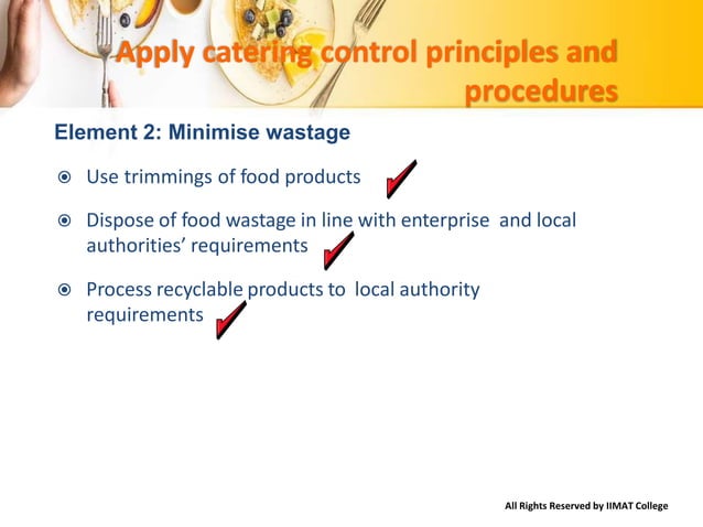 Apply Catering Control Principles and Procedures | PDF | Cooking | Food ...