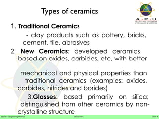 Ceramics os the engiennering materials stable | PPTX