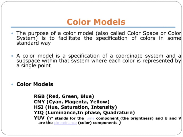 Color Image Processing................ppt