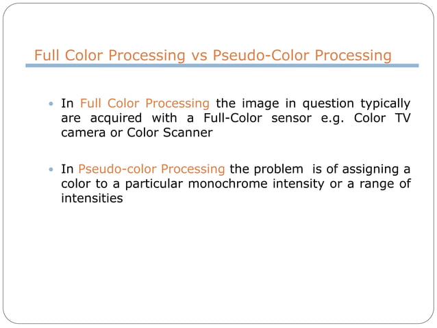 Color Image Processing................ppt