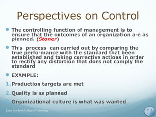 Chapter 7 Controlling | PPT