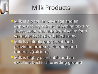 Chapter 7 - Dairy Product Overview On Cooking Labensky | PPT