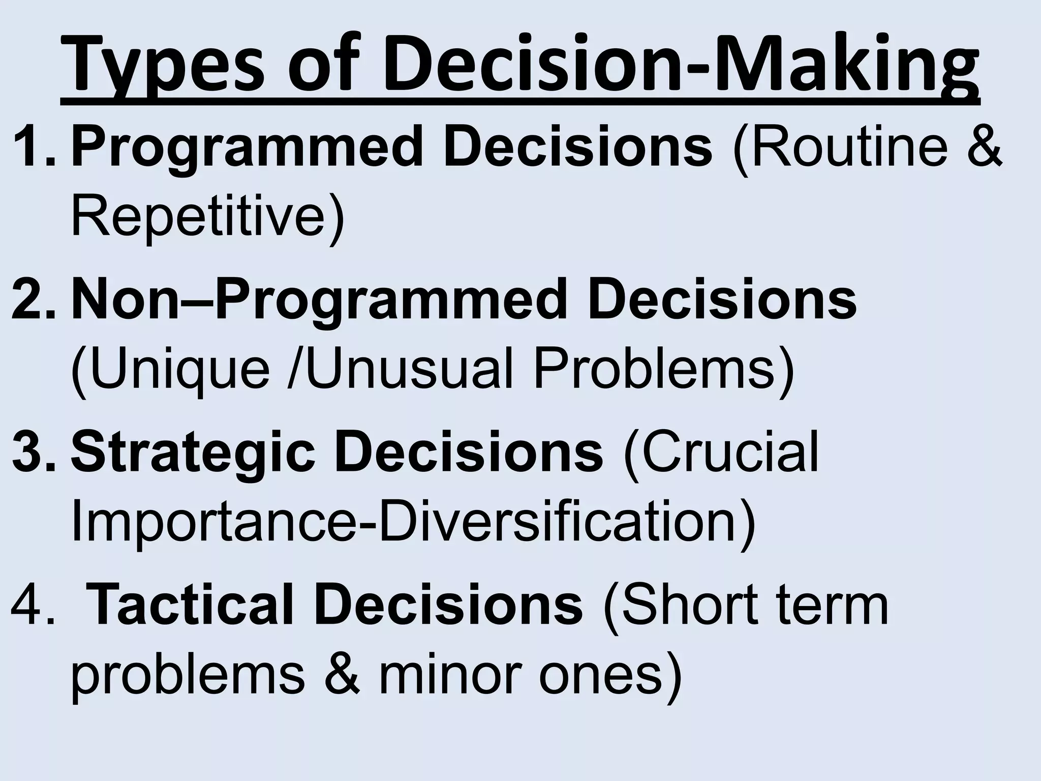 Chapter 7 Decision Making | PPTX