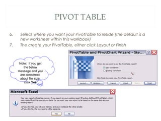 Chapter 7 -DescriptiveStatistics and Pivot Table | PPT