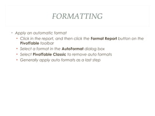 Chapter 7 -DescriptiveStatistics and Pivot Table | PPT