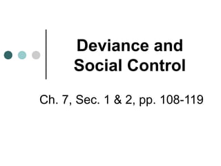 Chapter 7 deviance | PPT