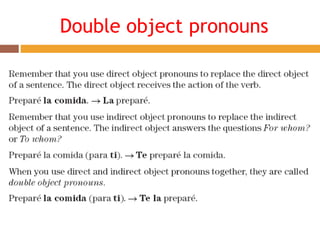Chapter 7 Double object pronouns | PPT