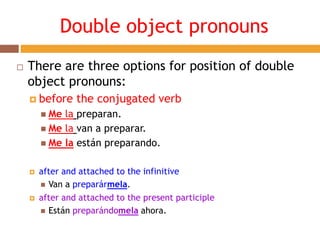 Chapter 7 Double object pronouns | PPT