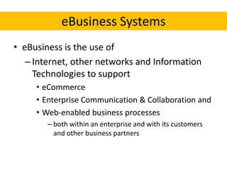 Chapter 7 e business systems | PPTX