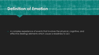 Chapter 7: EMOTIONS | PDF