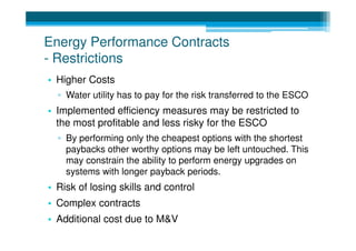 7: Financing Options for Water and Energy Efficiency Projects | PDF