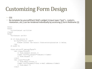 The Django Book - Chapter 7 forms | PDF