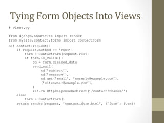 The Django Book - Chapter 7 forms | PDF