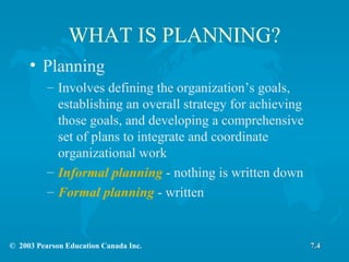 Chapter 7 Foundations Of Planning | PPT